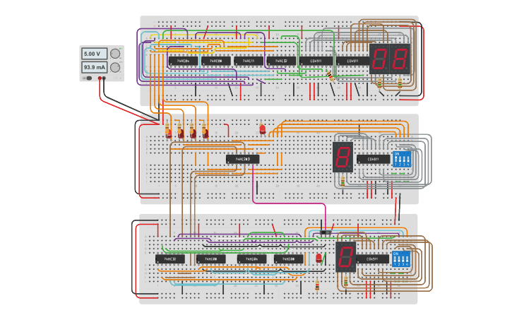 Circuit Design 4 Bit Adder Subtractor Tinkercad