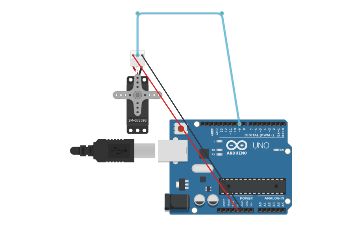 Circuit Design Control De Un Servomotor Tinkercad
