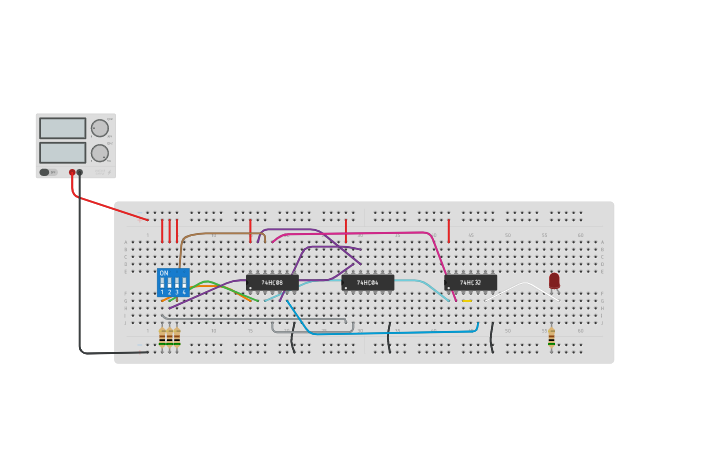 Circuit design LAB1 Ex.1 - Tinkercad