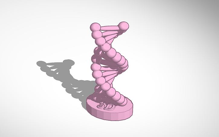 3D design DNA model - Tinkercad