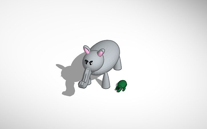3D design SLON I CHEREPACHA - Tinkercad