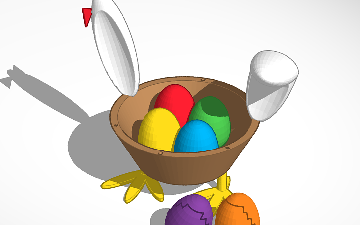 3D design Easter Pot - Tinkercad