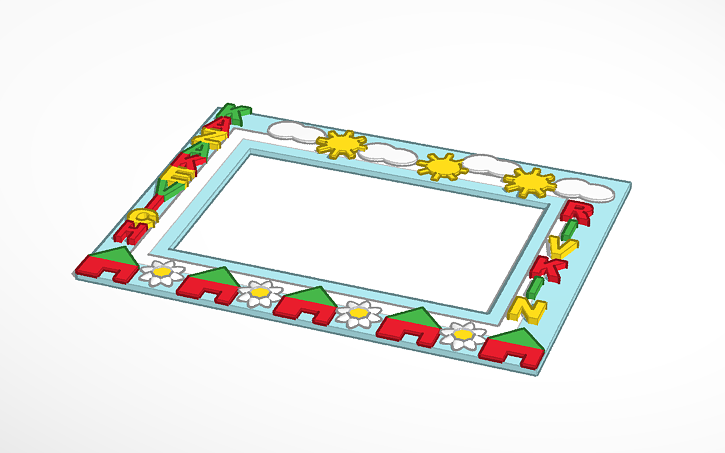 3D design PictureFrame_template - Tinkercad