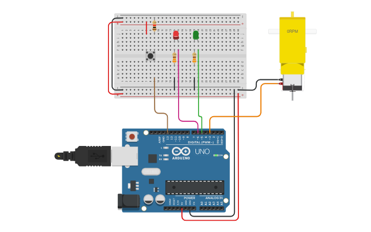 Circuit design Desafio 3 - Botao - Tinkercad