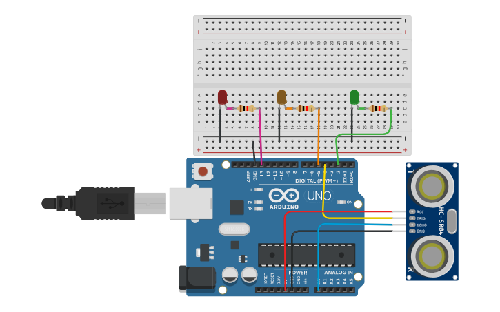 Circuit design parking control | Tinkercad
