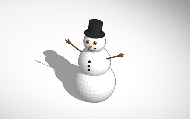 3D design Snowman | Tinkercad