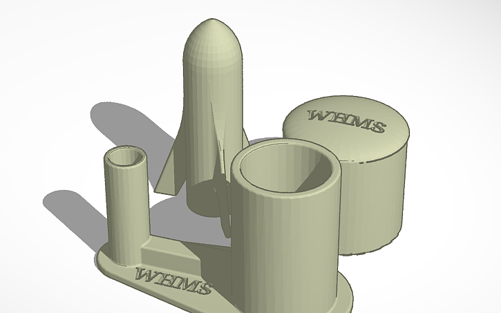 3D design stomp rocket - Tinkercad