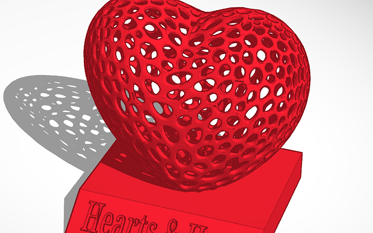 3D design Hearts & Hope Donation Trophy - Tinkercad