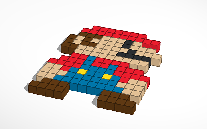 3D design Mario art | Tinkercad