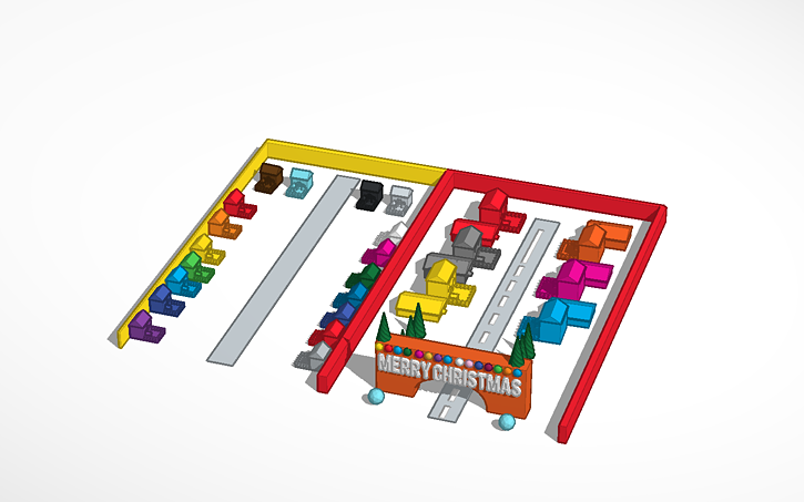 3D design christmas village | Tinkercad