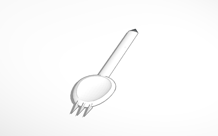 3D design spoon - Tinkercad