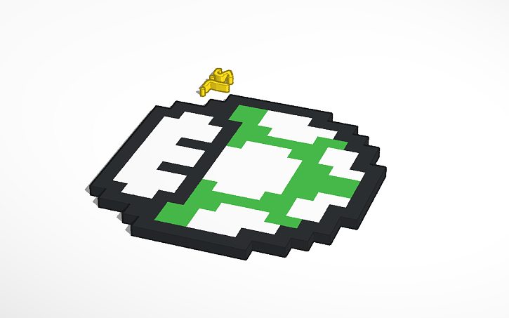 3D design 1UP Pixel Art | Tinkercad