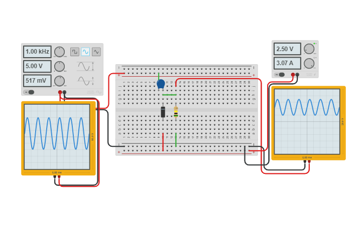 Circuit design Positive Clamper with Positive Bias | Tinkercad