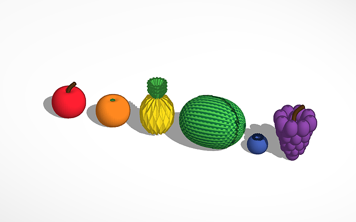 3D design The Rainbow of Fruits - Tinkercad