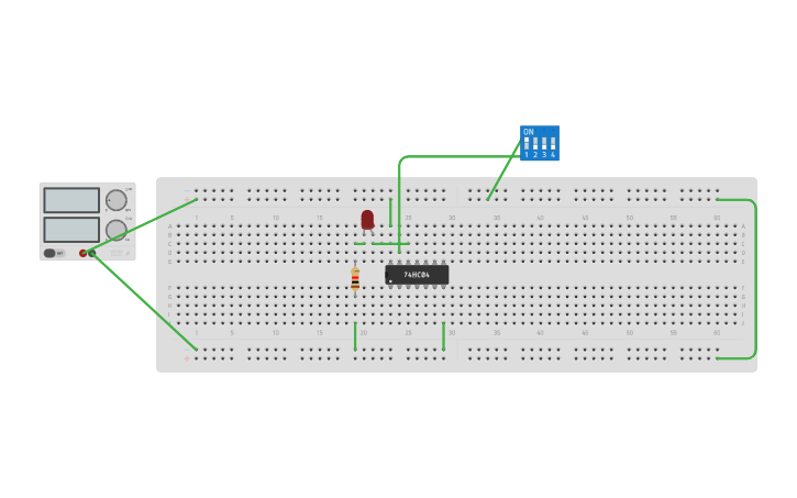 Circuit design LAB 6 IC 7404 | Tinkercad