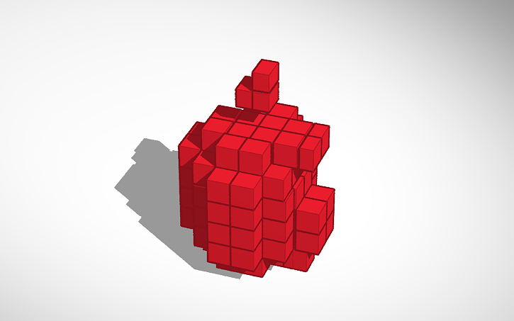 3D design apple - Tinkercad