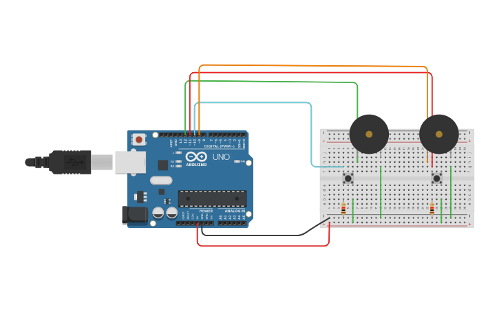 Circuit design Notas Musicales - Tinkercad
