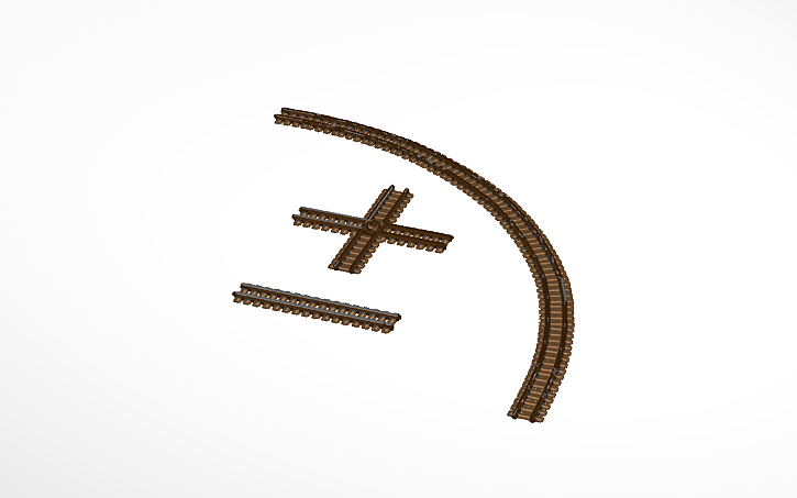 3D design Train Tracks - Tinkercad