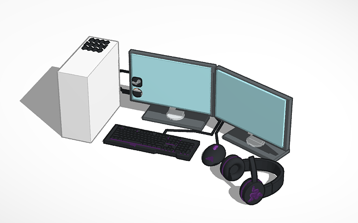 3D design gaming pc - Tinkercad