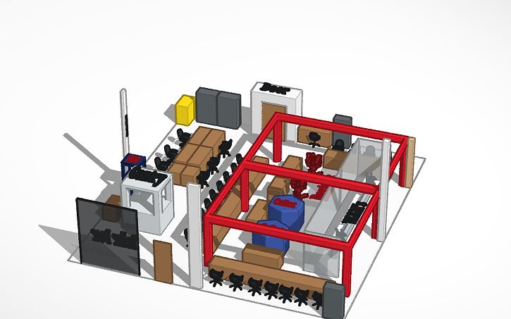 3D design Agile Lab 35.66x25x10 truss - Tinkercad