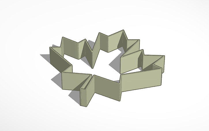 3D design Maple Leaf - Tinkercad