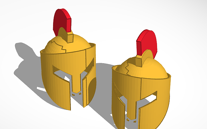 3D design Spartan Helmet - Tinkercad