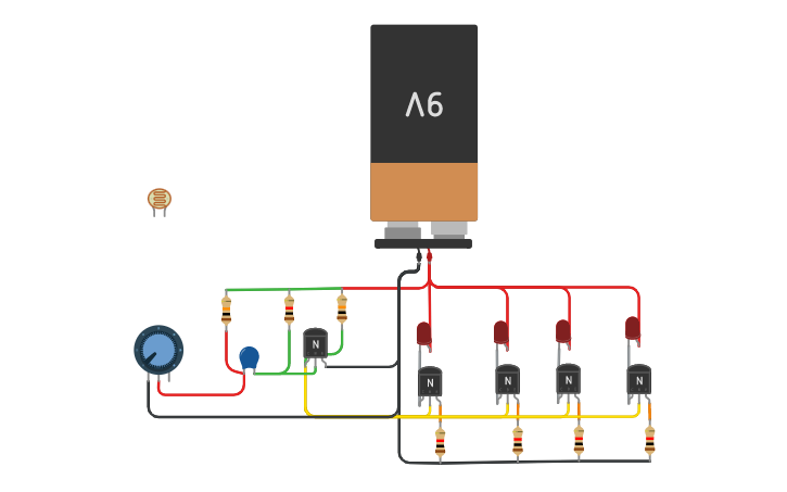 Circuit design Music Operated Dancing LEDs | Tinkercad