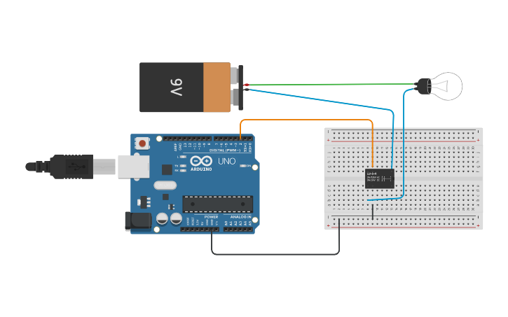 Circuit design Relé | Tinkercad