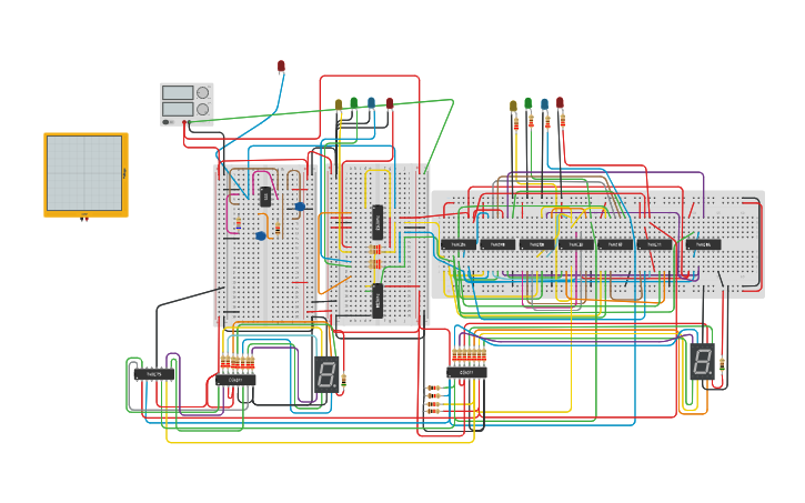 Circuit design Timer, counter, conversion circuit with 7 segment ...