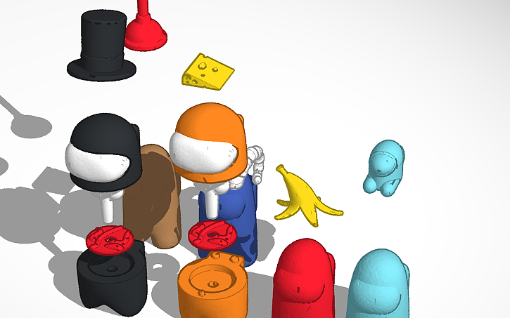 3d Design Among Us Charecter Tinkercad