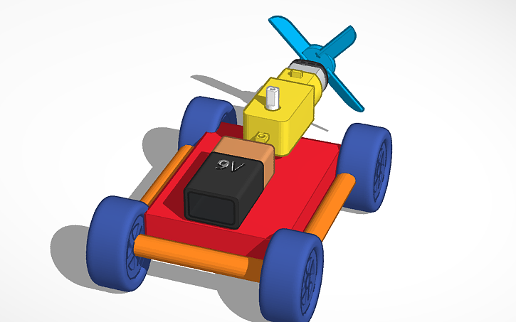 3D design Propeller Car | Tinkercad