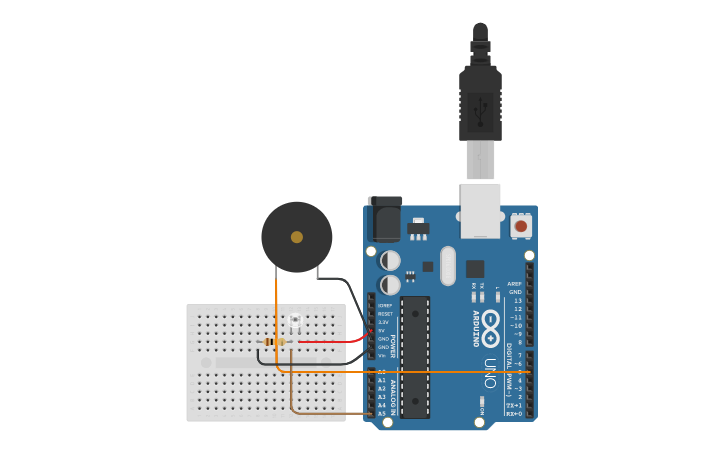 Circuit design Sensor de luz com buzzer | Tinkercad