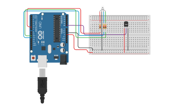 Circuit design QUIZ 8 Change color of RGB Led with Temperature Sensor ...
