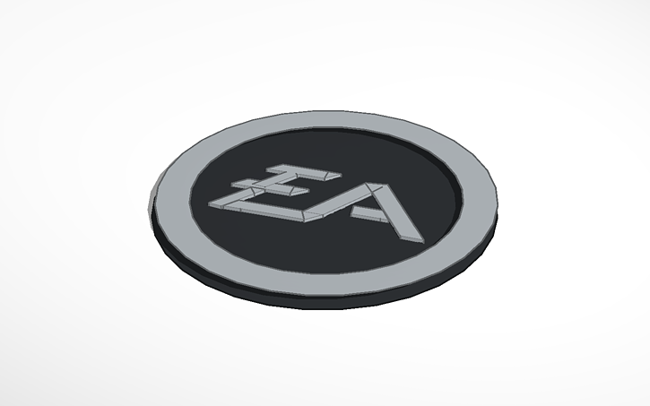 3D design EA Logo - Tinkercad