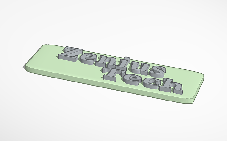 3D design Zenius Tech Keychain - Tinkercad