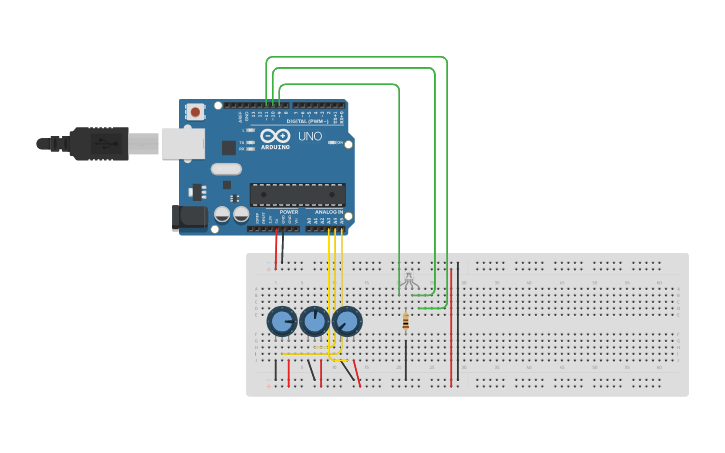 Circuit design analogico | Tinkercad