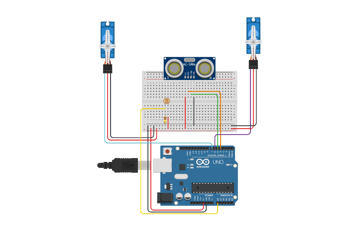 Circuit design Door and Window Simulation | Tinkercad