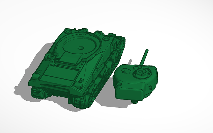 3D design Sherman Tank - Tinkercad