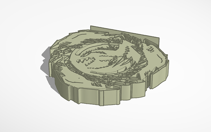3D design Beyblade ultima Godzilla template - Tinkercad