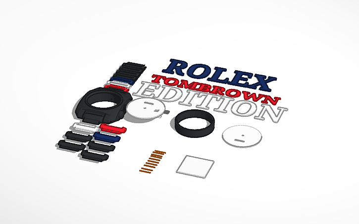 3D design ROLEX & TOM BROWN WATCH - Tinkercad