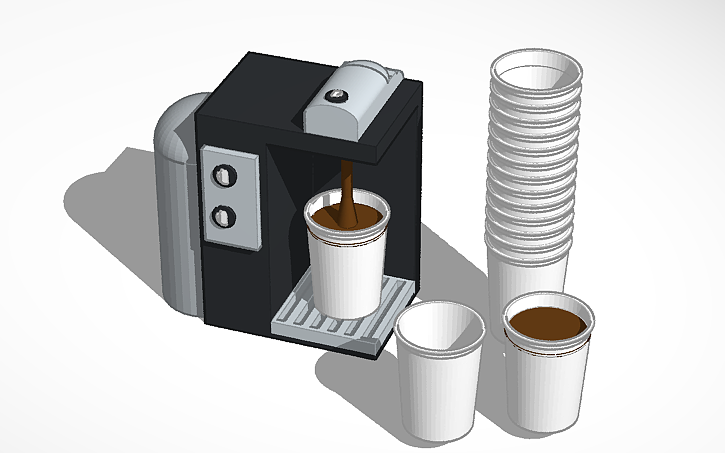 3D design Coffe Machine - Tinkercad