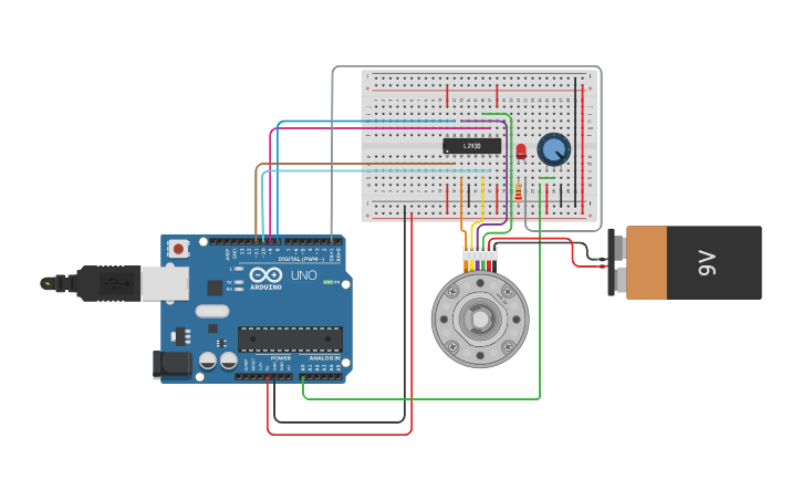 Circuit Design Stepper Motor Potentiometer Tinkercad