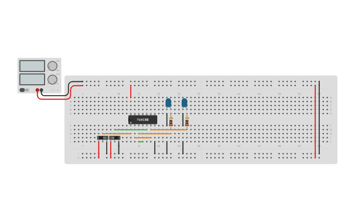 Circuit design RS-flip flop - Tinkercad