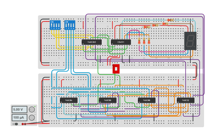 Circuit design DLD project - Tinkercad