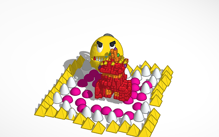 3D design the devil pacman vs lady gaga - Tinkercad