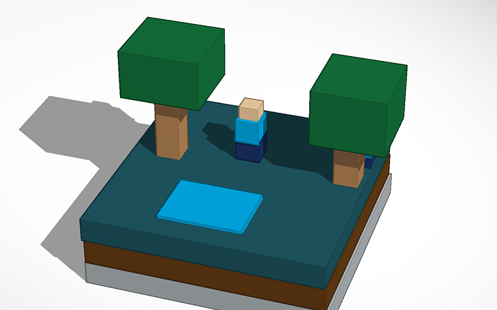 3D design Minecraft World 1 - Tinkercad