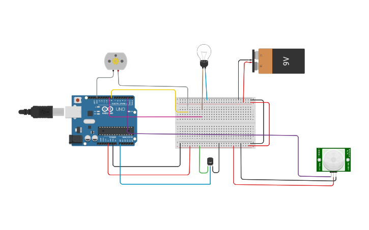 Circuit design Smart energy Saver(21122) - Tinkercad