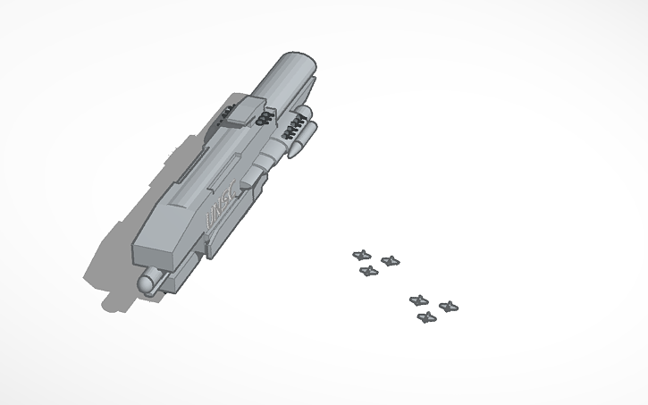 3d Design Unsc Heavy Corvette Tinkercad