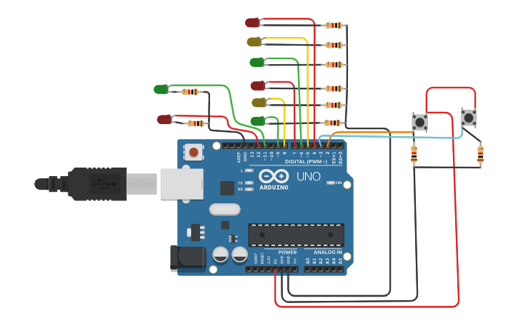 Circuit design PROGETTO SEMAFORO INCROCIO E GESTIONE PARCHEGGIO AUTO ...