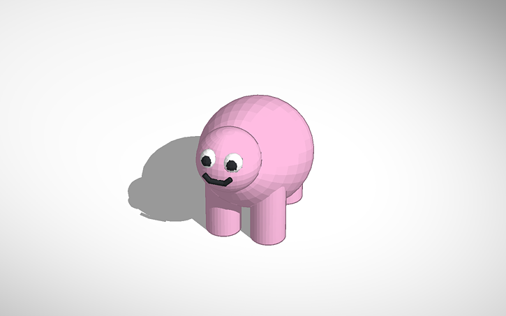3D design Cute Pig | Tinkercad